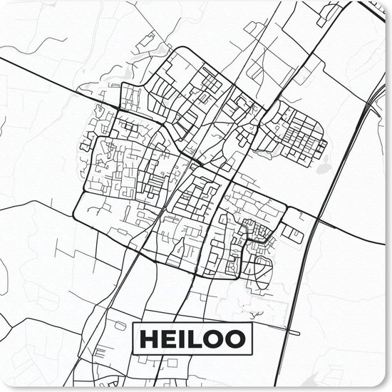 Kaart - Heiloo - Zwart - Wit | bol.com