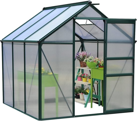 Aluminium Broeikas 1.9 meter (L) x 1.2 meter (B) - Aluminium frame - 10 ...