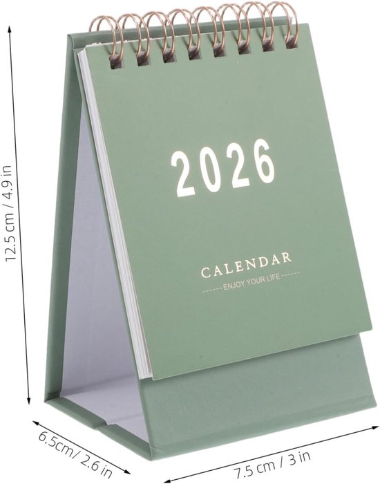 Mini Bureaukalender - Tafelkalender Staand - Thuis Kantoor Planning ...