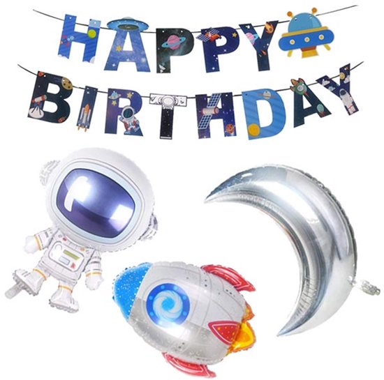 Feestpakket Ruimte Thema – Verjaardag Versiering met Happy Birthday ...