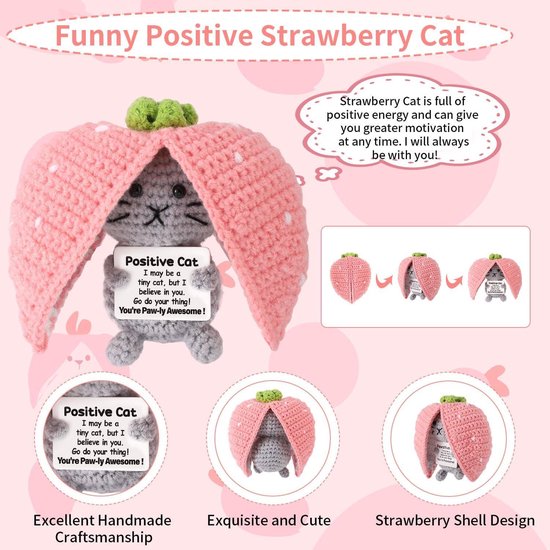 Emotionele Steun Dierenhaakwerk voor Huis en Kantoor - Positieve Kat ...