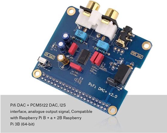 Rpi Dac Pi Dac I2S Interface Digi Dac Hifi Digi Digital Voor o Card ...