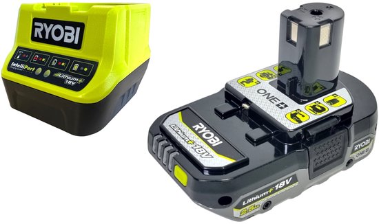 RYOBI RC18120 accu-snellader 18 volt ONE+ 2 ampère ( 5133002891 ) voor ...