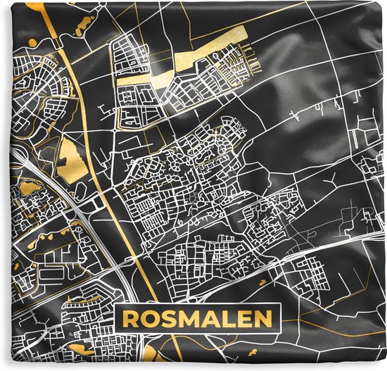 Kussenhoes 60x60 cm - Rosmalen - Plattegrond - Stadskaart - Kaart ...