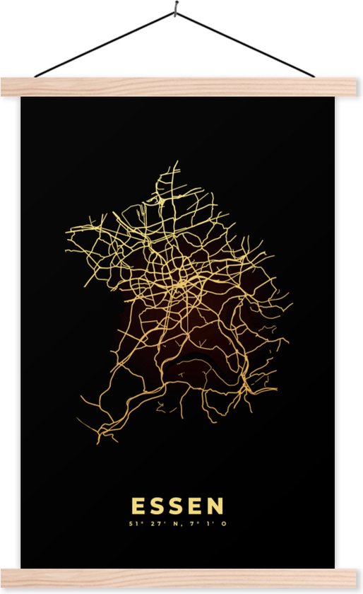 Posterhanger incl. Poster - Schoolplaat - Kaart - Goud - Essen ...