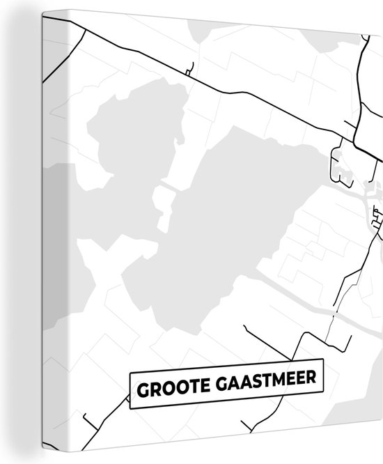 Carte de peinture sur toile - Friesland - City Map - Map - Groote ...