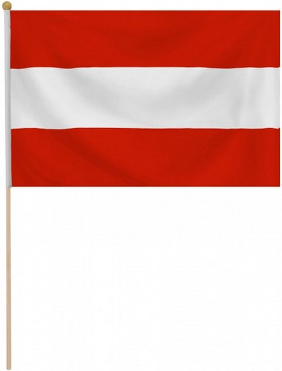 vlag Oostenrijk 30 x 46 cm polyester rood/wit | bol.com