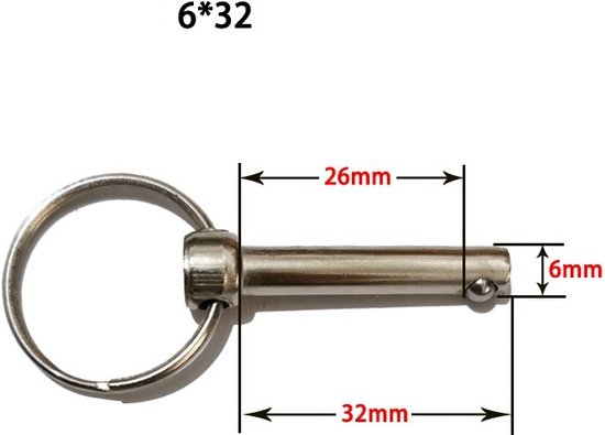 Zekeringspen Borgpen Staal Kogelkopborgpen Borgclip Kogelpen M6*32mm | bol