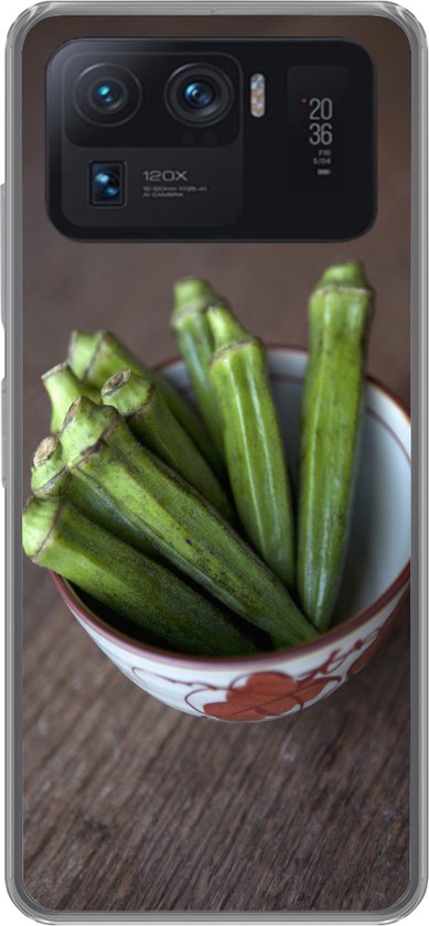 Xiaomi Mi 11 Ultra hoesje - Okra groenten in een kommetje - Siliconen ...