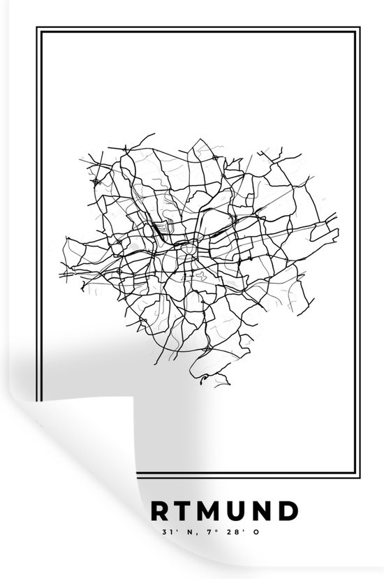 Muurstickers - Sticker Folie - Stadskaart – Plattegrond – Duitsland ...