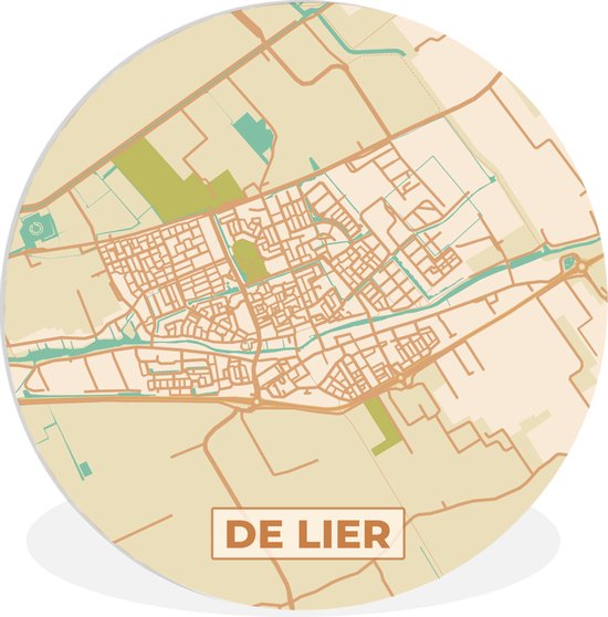Wall Circle - Wall Circle Indoor - De Lier - City Map - Map - Vintage ...