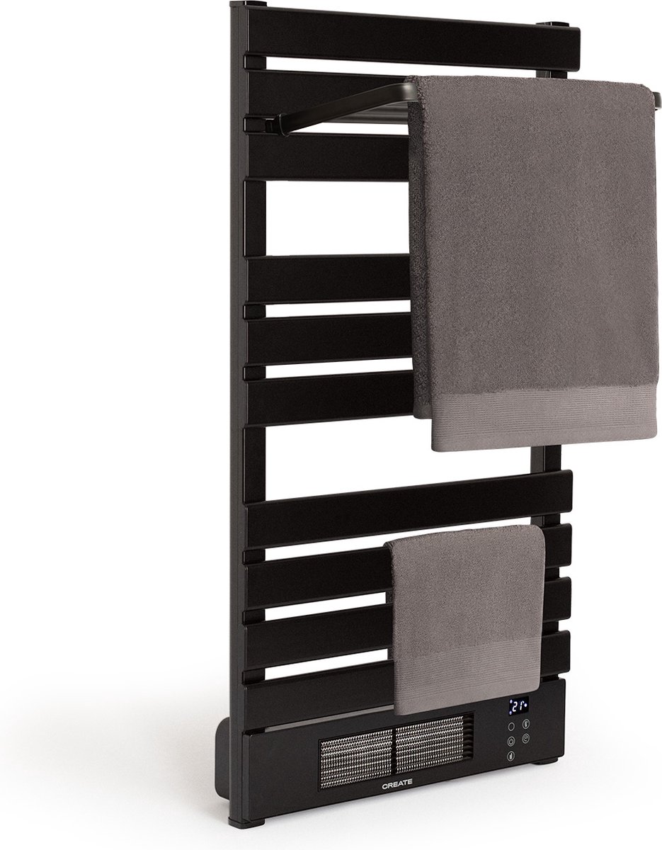 CREATE - Elektrische handdoekhouder met verwarming en Wifi Met legbord ...