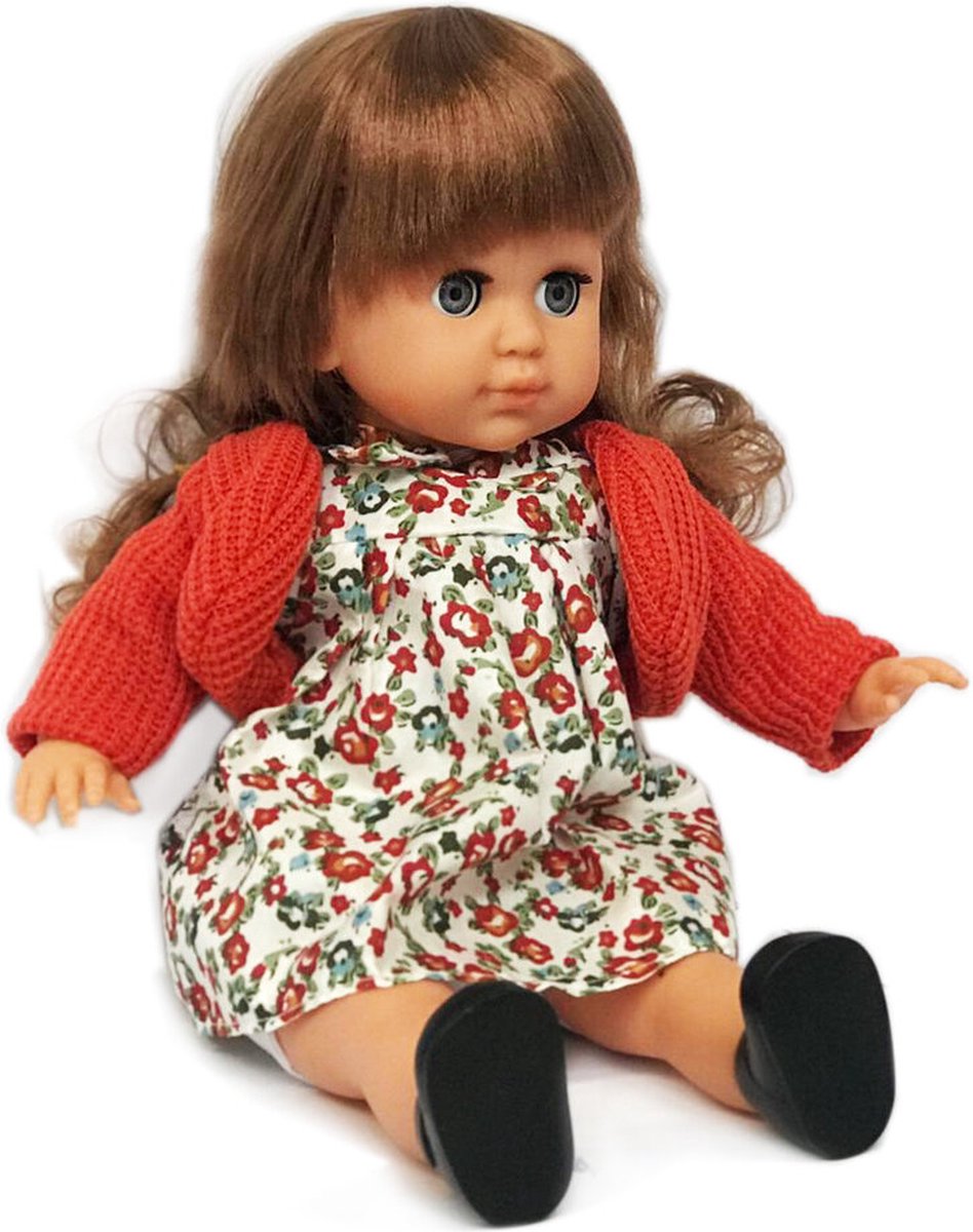 Nana pratende pop - Zachte knuffel pop - met geluid - 35CM | bol.com