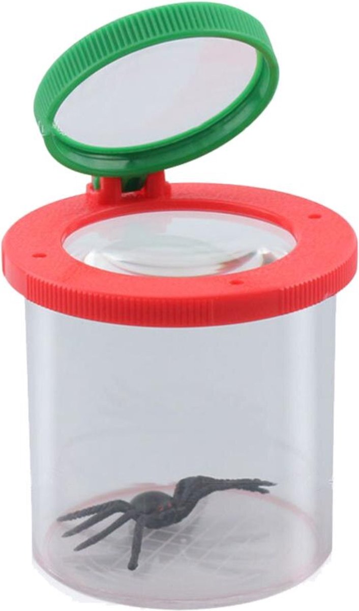 Insectenloep - Met dubbele loep - Oranje & groen - 7x7.5cm | bol