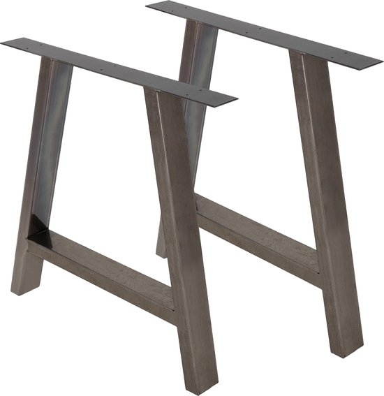 Set van 2 tafelpoten A-Design, antraciet, 70x72,5 cm, gemaakt van staal ...
