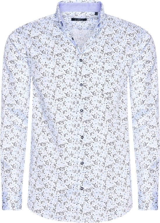 HV Society Lange mouw Overhemd - 0404103459 Mike Bleu (Maat: XL) | bol.com