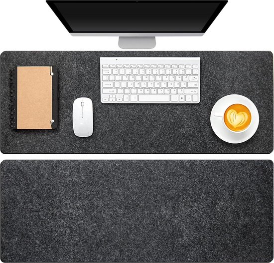 Grote antislip bureaumat van vilt 80 x 30 cm voor computer toetsenbord ...