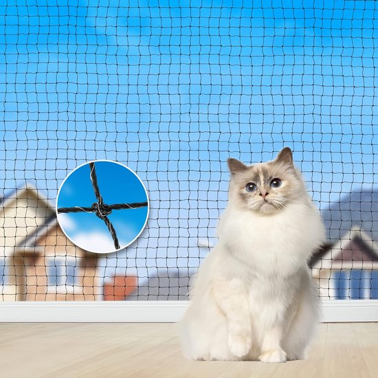Kattennet balkon - Kattenbeschermingsnet - Balkon Net - Balkonnet ...