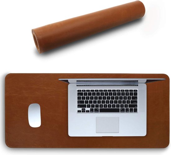 Extra Large Leather Light Brown Mousepad - Londo | bol