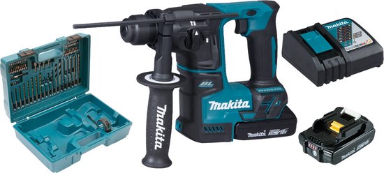 Makita DHR 171 RAX3 18 Volt accu boorhamer SDS Plus Brushless 1,2 Joule + 65-delige... | bol