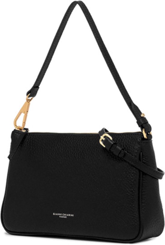 Gianni Chiarini Medium Schoudertas Dames - Leer - Gestreept - Brooke - Zwart | bol