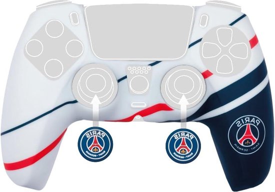 Siliconen Beschermhoes Cover voor DualSense PS5 Controller - Blauw Wit ...