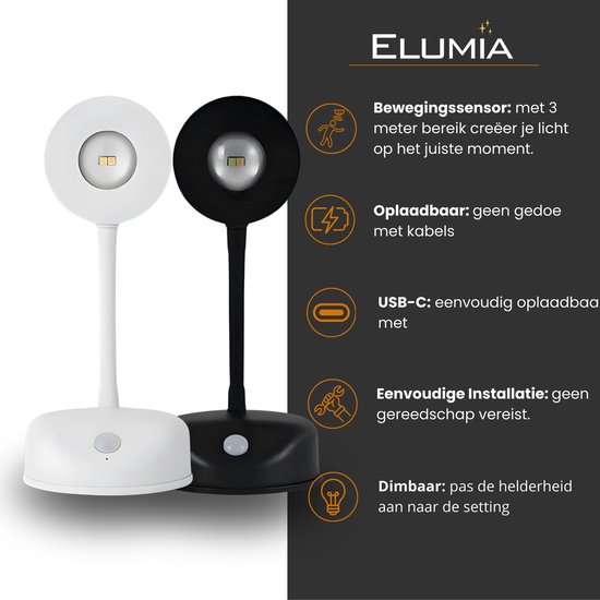 LuminaFlex - 360° Draadloos Multilamp(Wit) - Afstandsbediening - Timer ...