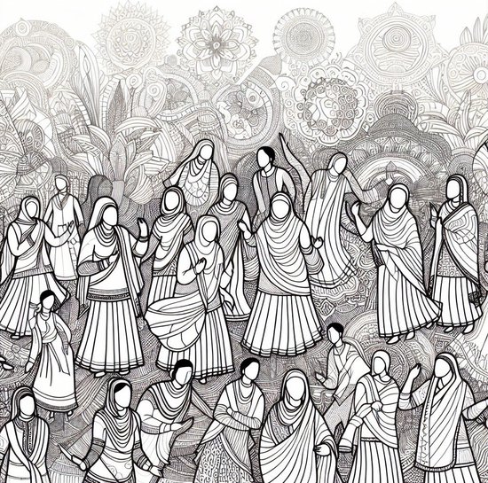 Line art dikke dames schilderij | Curvy Contours: A Delightful ...