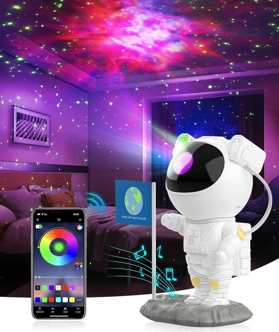 Astronaut-projector sterrenhemel doe-het-zelf 256 RGB Nebula-projector ...