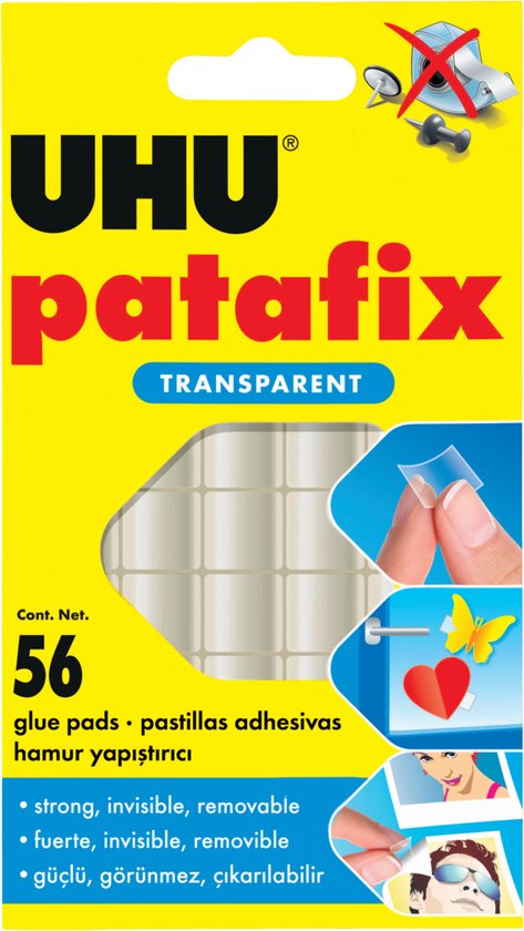UHU patafix 48815 48815 Dubbelzijdige tape UHU Patafix Transparant 56 stuk(s) | bol