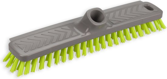 Kunststof schrobborstel/schrobber grijs/groen inclusief metalen ...