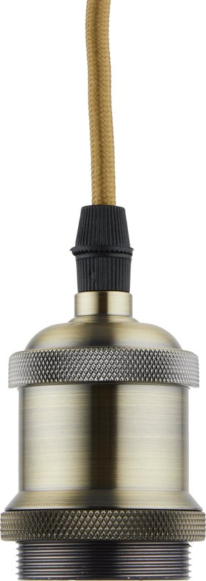 Pendel Brons E27 Fitting - Vintage - 1.5m Snoer - Met Plafondkap | bol