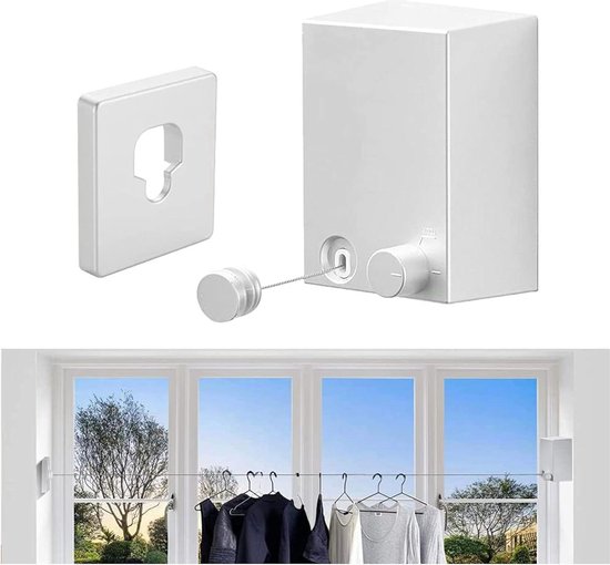 Invisible Indoor Laundry Rack Extendable 4.2m with Adjustable Rope for ...