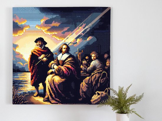Pixel art rembrandt schilderij | Rembrandt's masterpieces reimagined in ...