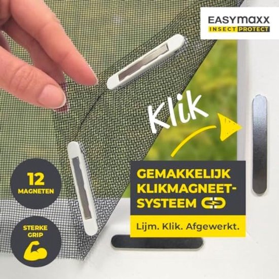 Vliegenhor voor ramen met Magic Click | Muggengaas kan op maat geknipt ...