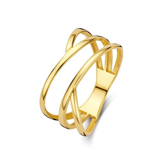 Beloro Jewels Della Spiga - Dames - 9 karaat - Ring - Goud - Maat 58 | bol