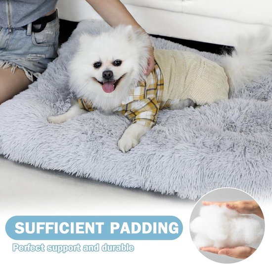 Hondenbed Groot Pluizig - Afwasbaar Hondenmat Anti Stress Gezellig ...