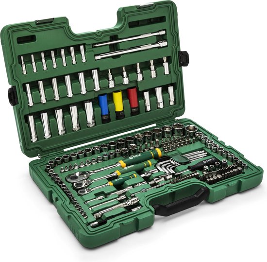 SATA Ratel- & Dopsleutelset 1/4” 3/8” 1/2” - 180-delig | bol