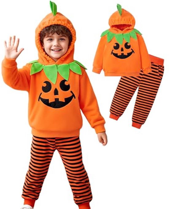 Halloween Kostuums voor Kinderen - Pompoen Outfit voor Peuters (2-6 ...