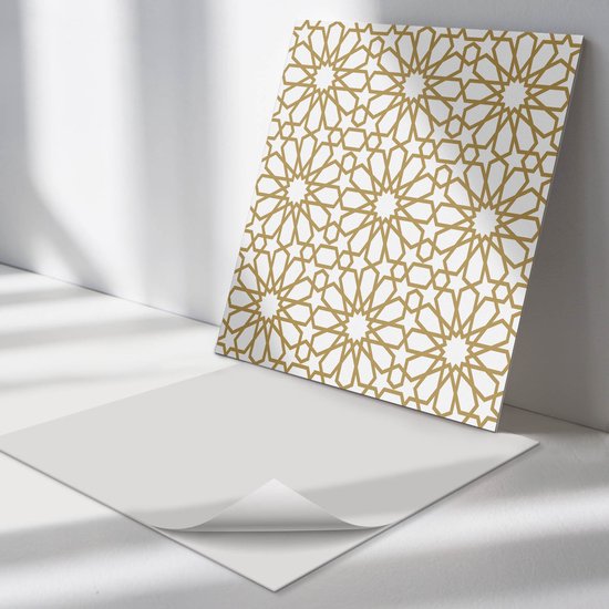 Wallfluent Vinyl Tegels - Geometrisch Patroon met Sterren Vloer Tegels ...