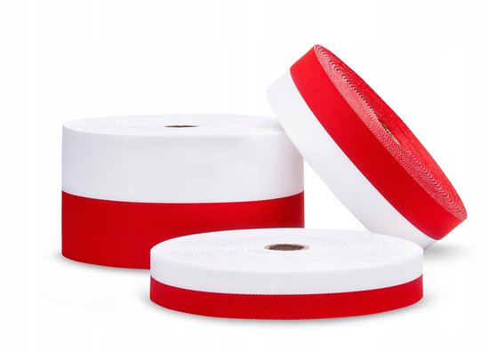 Wit-Rode Vlaggenband Polyester 30mm 50m Rol Ariadna | bol