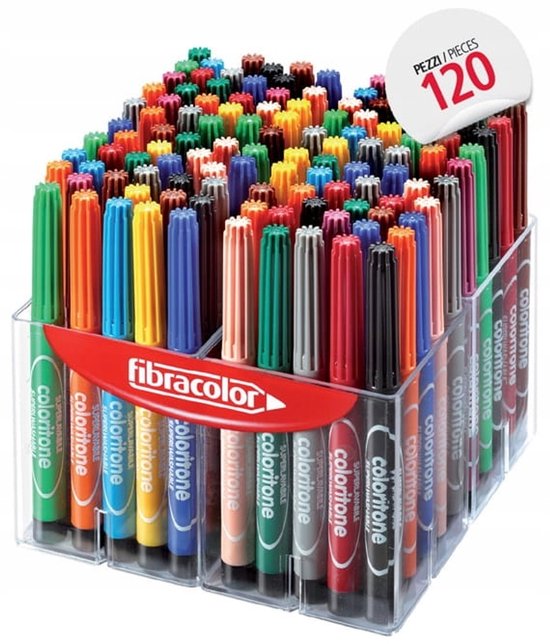 Marqueurs de 120 stylos épais Fibracolor Coloritone | bol