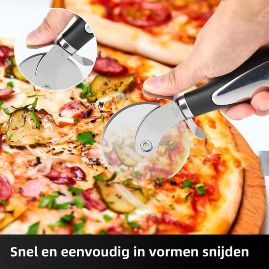 1stuk - Pizzasnijder - Roestvrij staal - Pizzasnijder - Professioneel ...