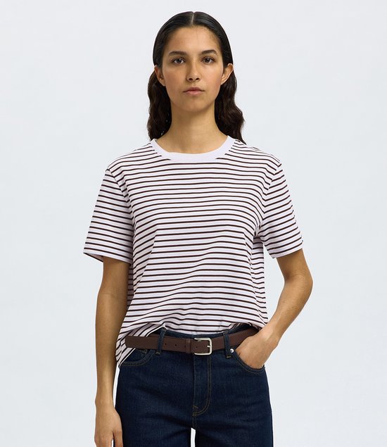 Essential Short Sleeve Striped Boxy Tee | bol