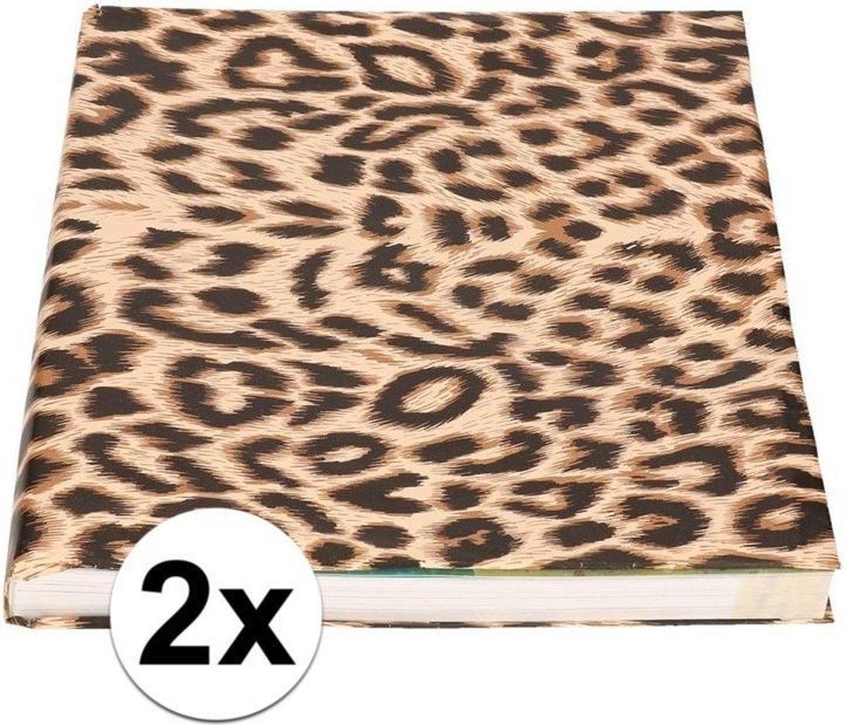 2x Kaftpapier panter/luipaard print 200 x 70 cm per rol - Boeken kaften ...