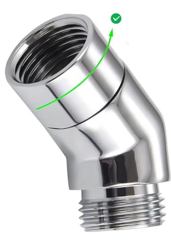Douchekop adapter met 135 graden elleboog en verlengarm connector | bol