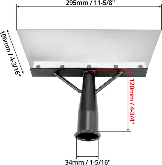 Allecto plus - Vloerschraper 300mm voor tuin en schoonmaakwerkzaamheden ...