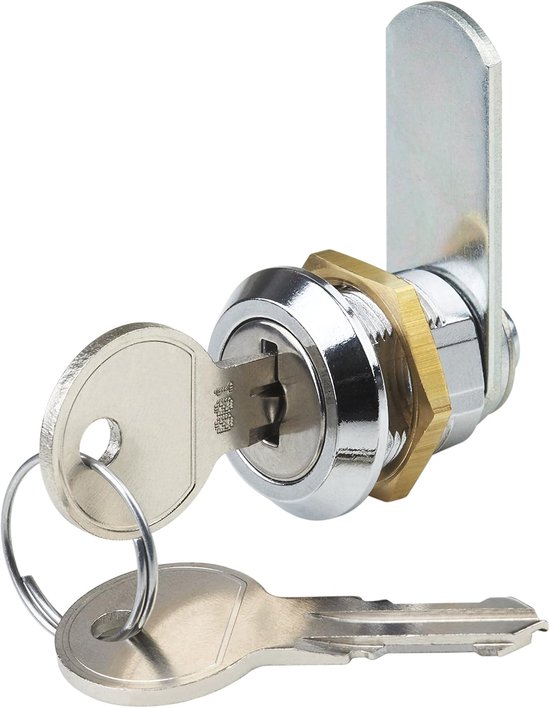 Cilinder Hefboomslot met Boormaat 19 mm - Verchroomd Metaal met 2 ...
