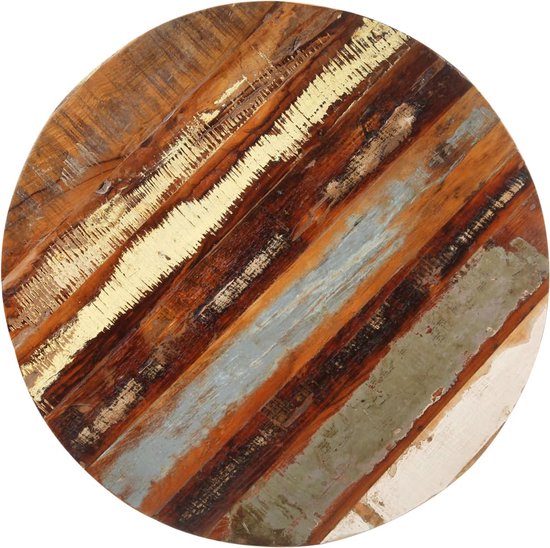 vidaXL Table de bistro ronde Ø50x75 cm Bois massif recyclé - Table de ...