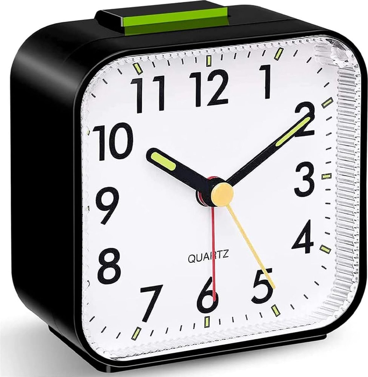 Wekker analoog stil zonder tikken, wekker met sluimerfunctie, draagbare ...